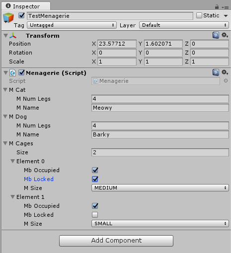 Unity Inspector Window And User Created Classes And Structs Cloudy Water Games